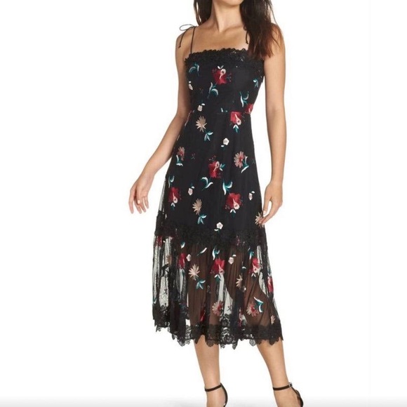 BB Dakota | Dresses | Gorgeous Bb Dakota Lets Dance Floral Embroidered ...